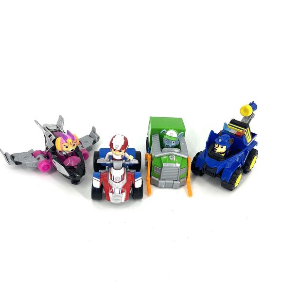 Spin Master | Toys | Paw Patrol Deluxe Vehicle Lot Of 4 Chase Rocky ...